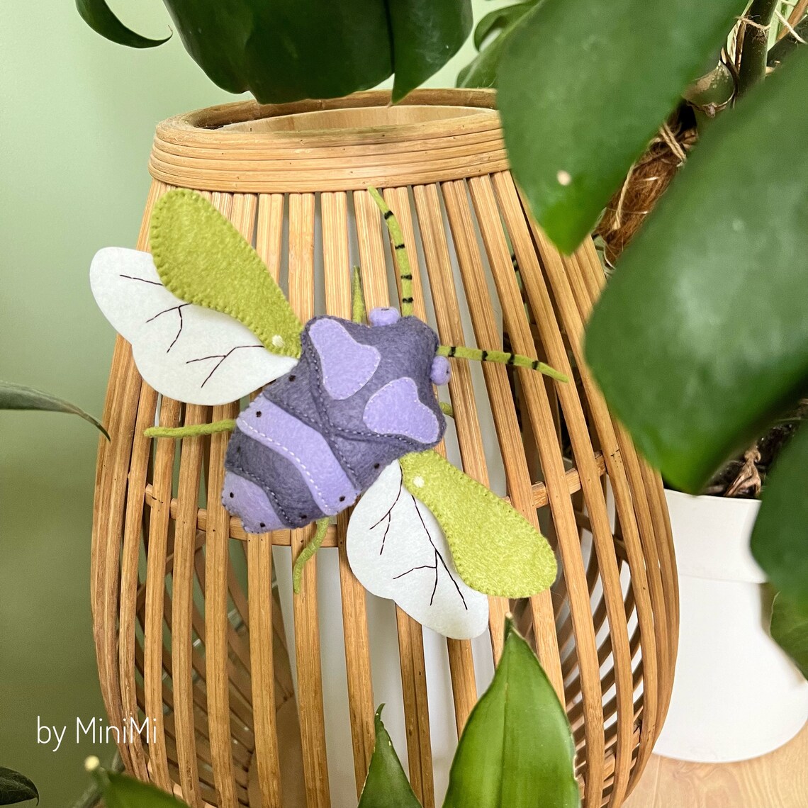 Spring Lilac Felt Beetle PDF Pattern Download, Sewing Tutorial - Etsy