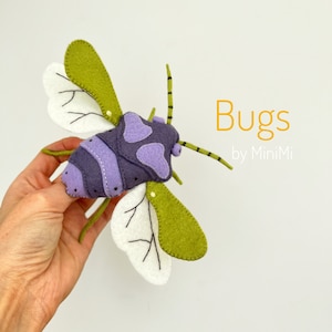 Felt Realistic Interior Beetle - Cute Bug - Sewn Spring Insect. - Etsy