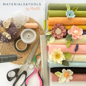 Summer Felt Flowers PDF Pattern, DIY Floral Sewing Tutorial, SVG ...