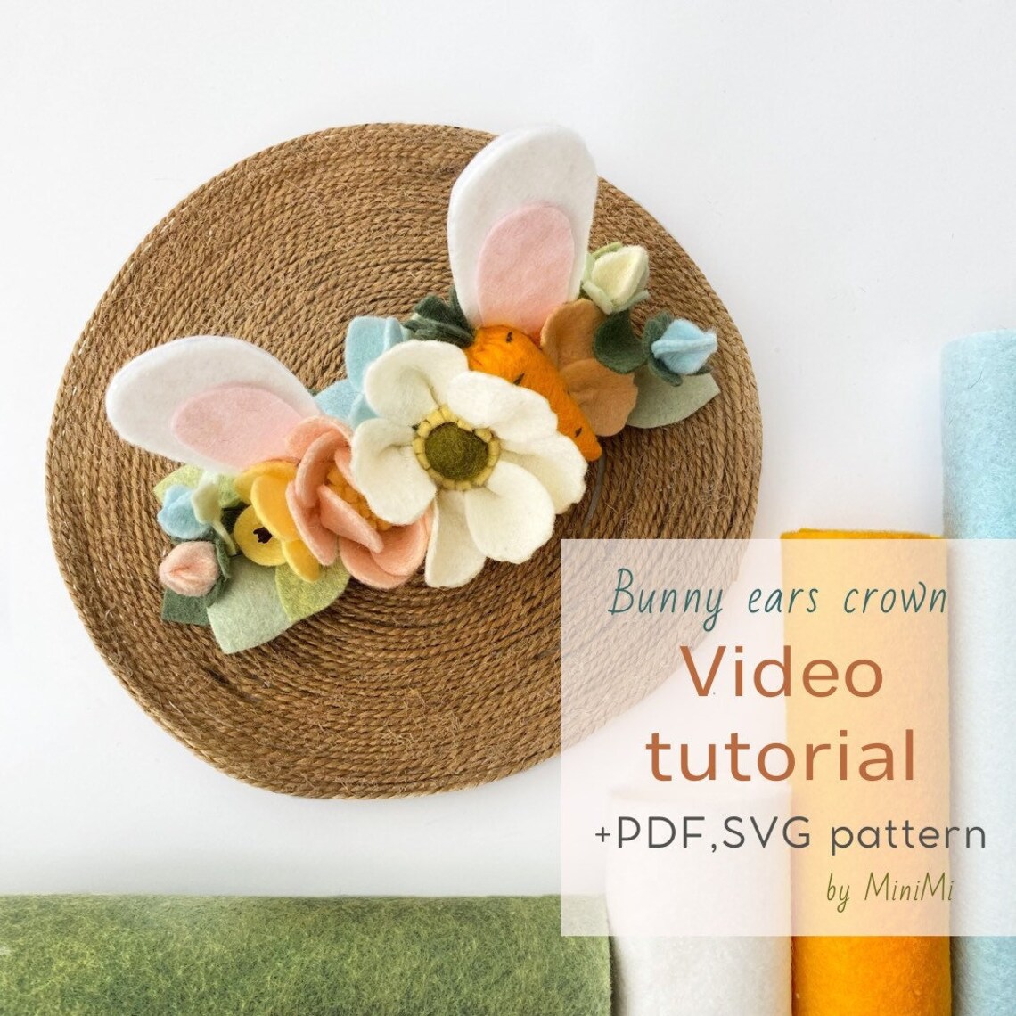 Easter Bunny Ears Crown Video Tutorial PDF SVG EPS Pattern - Etsy