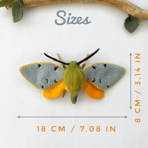 Felt Tiger Interior Moth PDF Pattern Download, Sewing Tutorial - Etsy