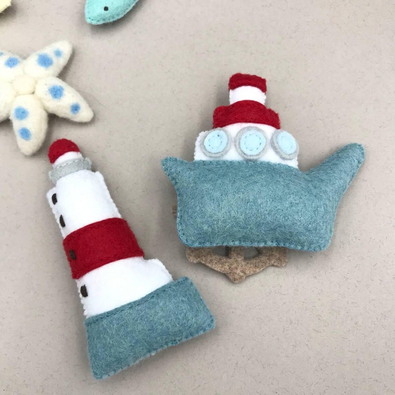 Nautical Ship and Lighthouse Pdf Pattern. Sewing Tutorial. - Etsy