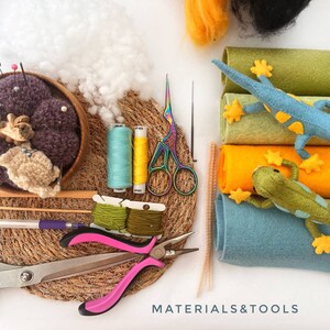 Tropical Felt Lizard PDF Pattern, DIY Sewing Tutorial, SVG Template ...