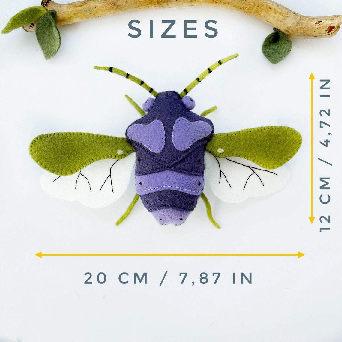 Spring Lilac Felt Beetle PDF Pattern Download, Sewing Tutorial - Etsy