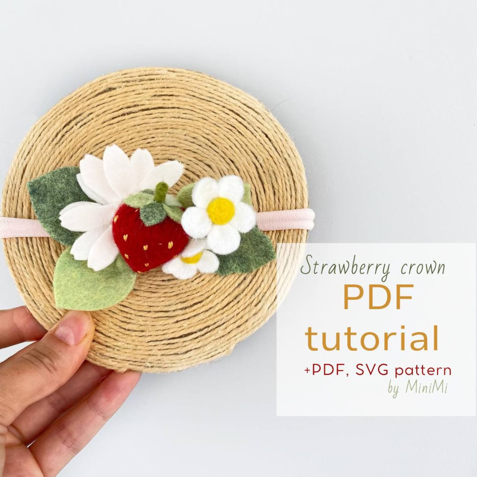 Strawberry Fruit Crown PDF Pattern Download Sewing Tutorial - Etsy