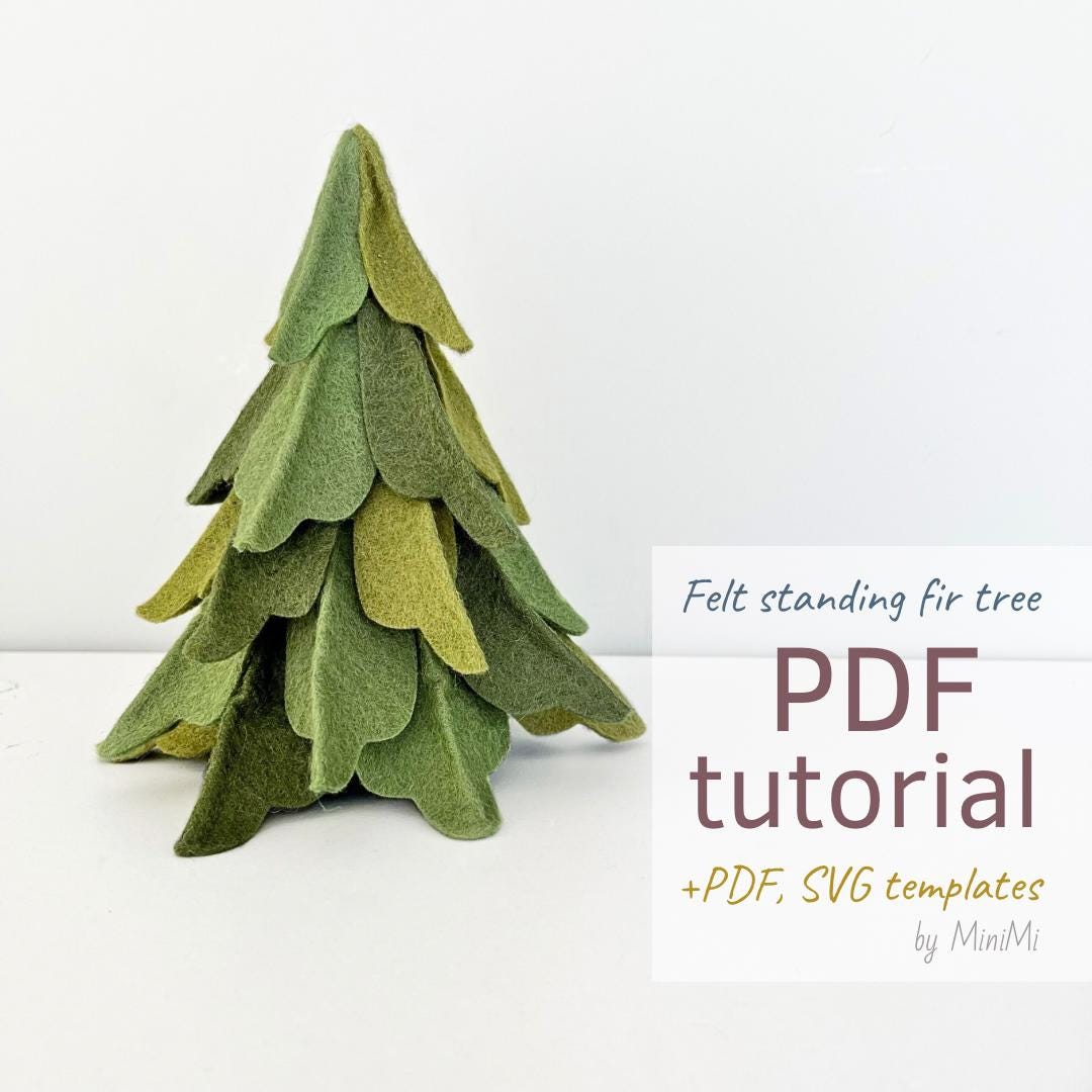 Woodland Felt Christmas Tree PDF Pattern, DIY Plant Sewing Tutorial ...