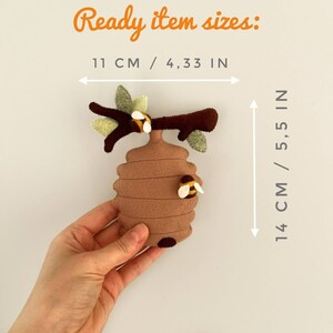 Felt Bee Hive on Branch PDF Pattern Download, Sewing Instruction + SCG ...