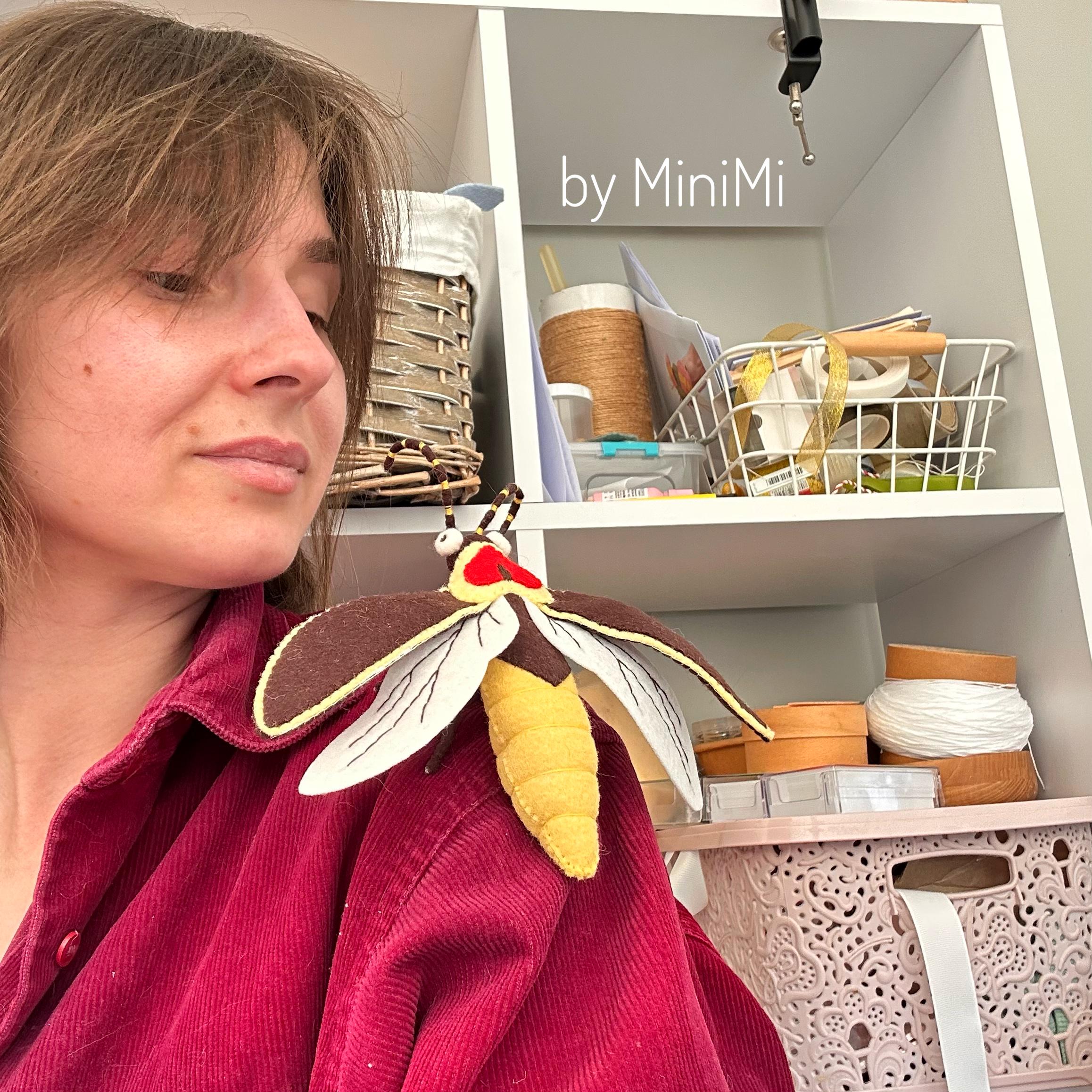 Felt Firefly Beetle Sewing Pattern: Stuffed Bug DIY (PDF Pattern) - Etsy