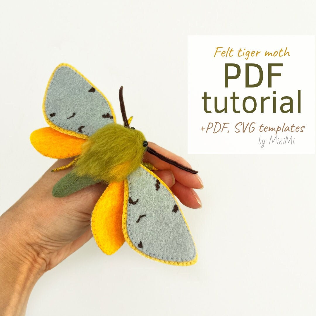 Felt Tiger Interior Moth PDF Pattern Download, Sewing Tutorial - Etsy