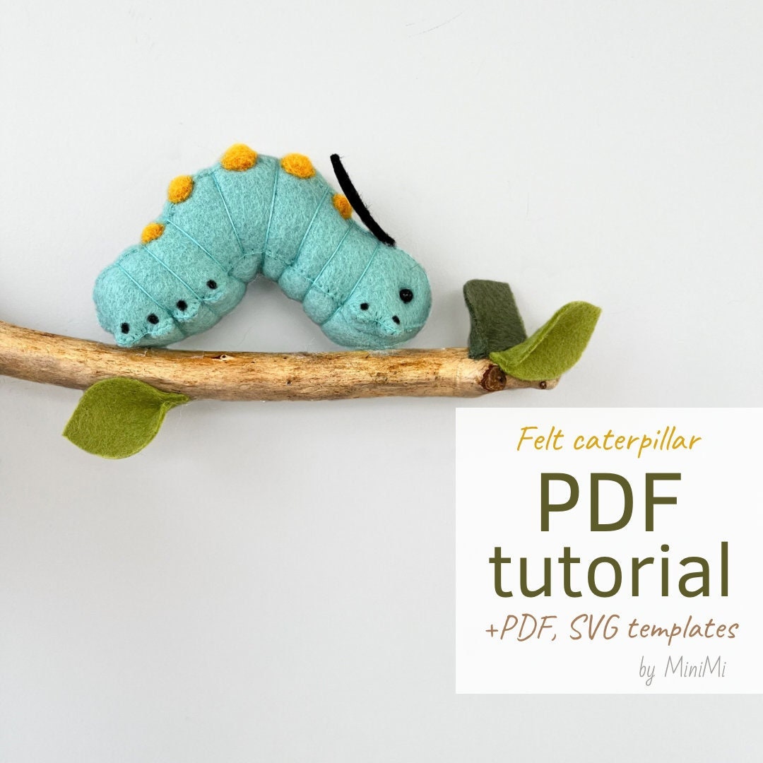 Felt Moth Blue Caterpillar PDF Pattern Download, Sewing Tutorial - Etsy