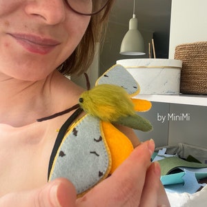 Felt Tiger Interior Moth PDF Pattern Download, Sewing Tutorial - Etsy