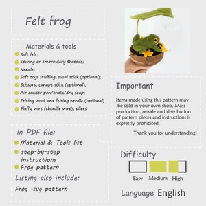Tropical Felt Frog PDF Pattern Download, Sewing Tutorial - Etsy