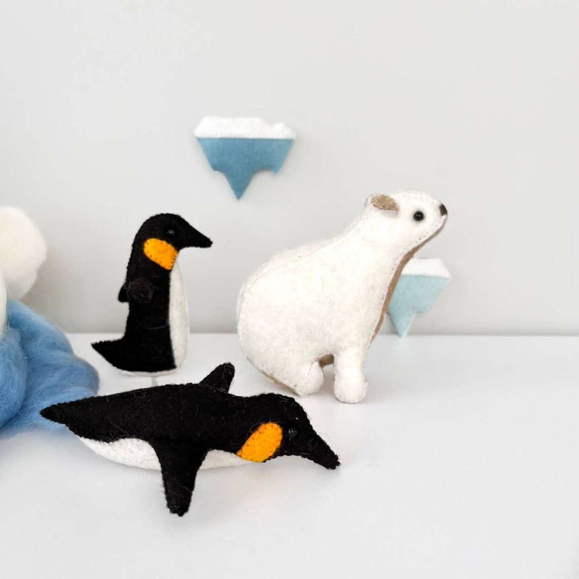 Felt Polar Bear and Penguins PDF Pattern Download Sewing - Etsy