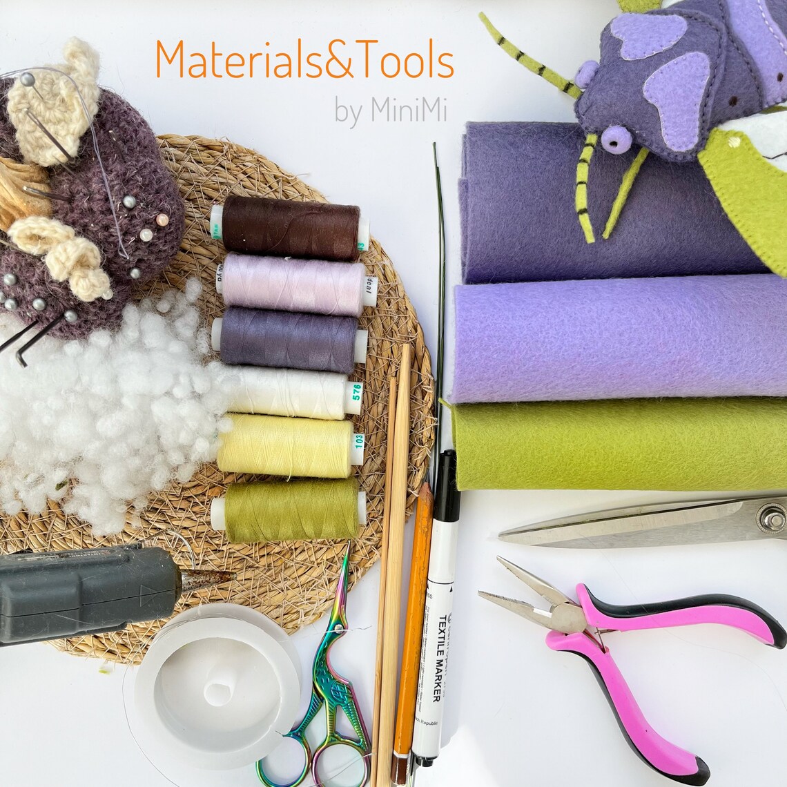 Spring Lilac Felt Beetle PDF Pattern Download, Sewing Tutorial - Etsy