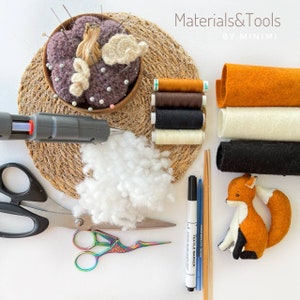 Woodland 3D Felt Red Fox PDF Pattern Download, Sewing Tutorial - Etsy