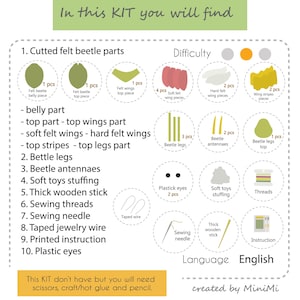 Felt Realistic Spring Beetle Sewing Kit: DIY Craft Project With ...
