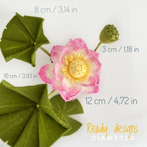 Felt Lotus Flower PDF Pattern Download, Sewing Tutorial - Etsy