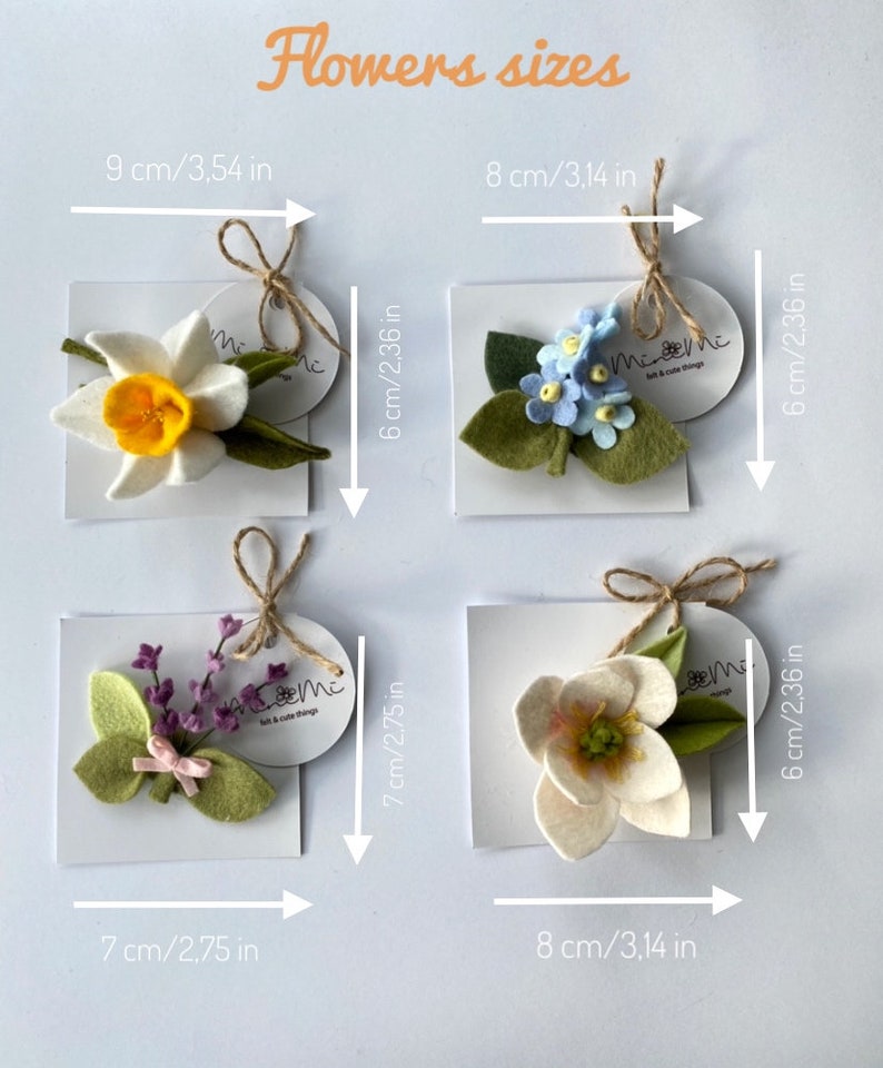 Forget-me-not, Lavender, Daffodil, Magnolia Felt Flower Video Tutorial ...