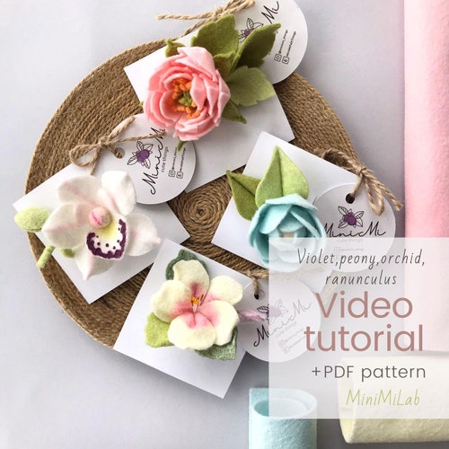 Felt Wisteria Flower Twig Video Tutorial. PDF SVG Pattern - Etsy Felt Wisteria Flower Twig Video Tutorial. PDF SVG Pattern - Etsy