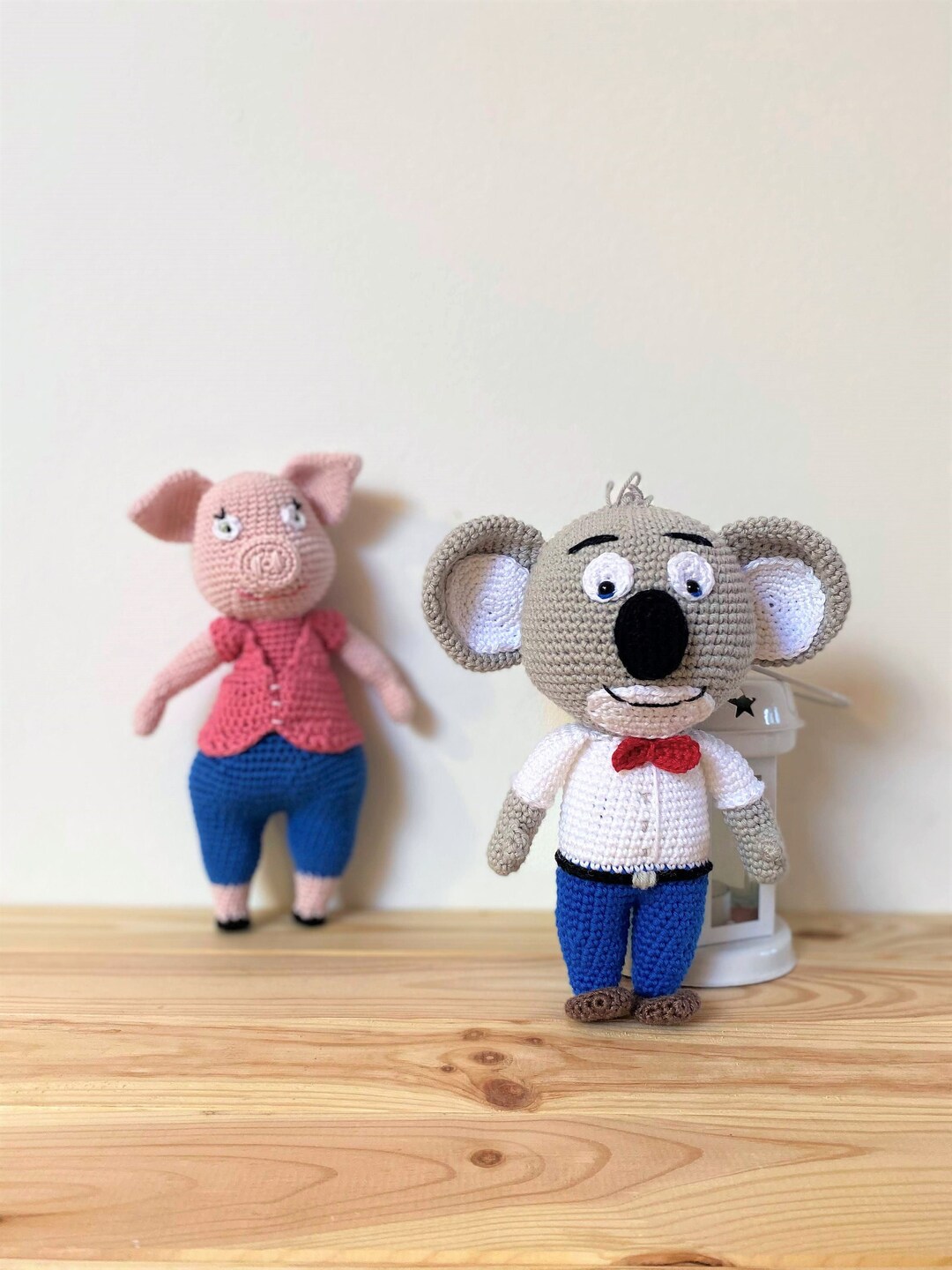 CROCHET Pattern:koala&pig Crochet Pattern,pdf Pattern,koala Pattern,pig ...