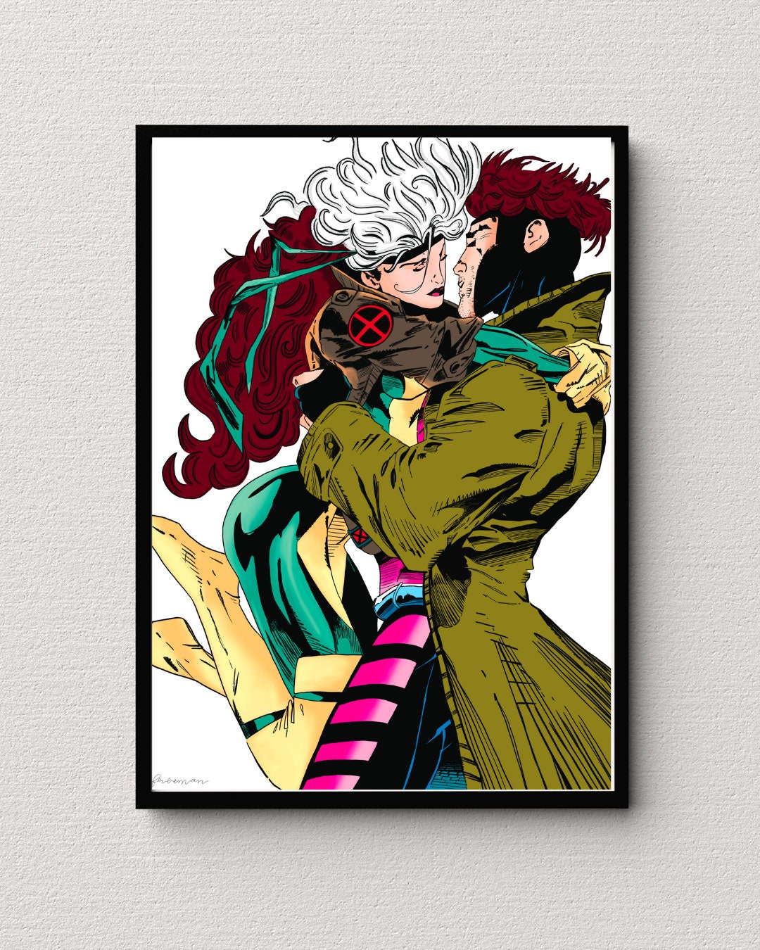 Rogue and Gambit - Art Digital - Etsy