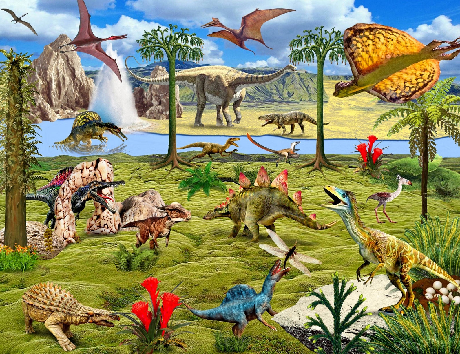 Dinosaurs Jigsaw Puzzle For Kids Child Dino 300 Piece Teens | Etsy