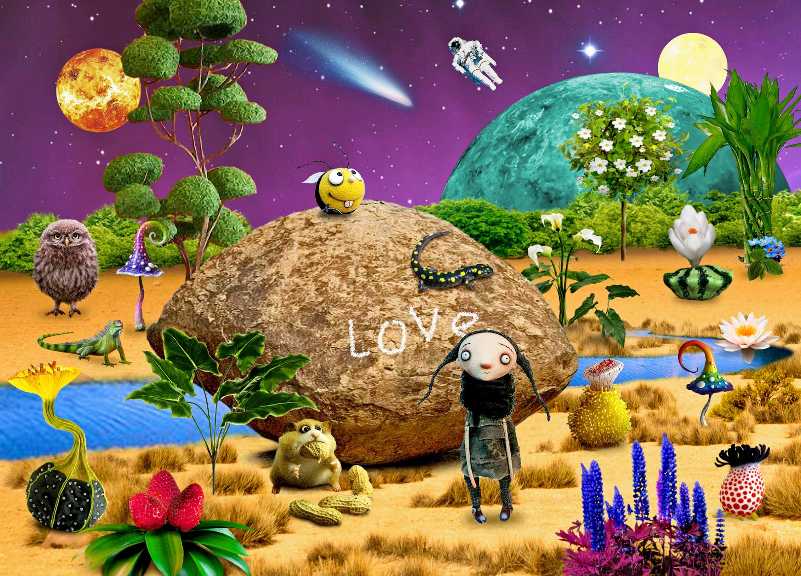 Space Alien On Planet Jigsaw Puzzle 250 500 pieces Gift for | Etsy