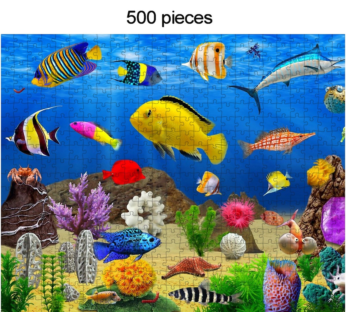 SEA FISH Jigsaw Puzzle For Girl 250 500 Pieces ANIMALS Puzzle | Etsy
