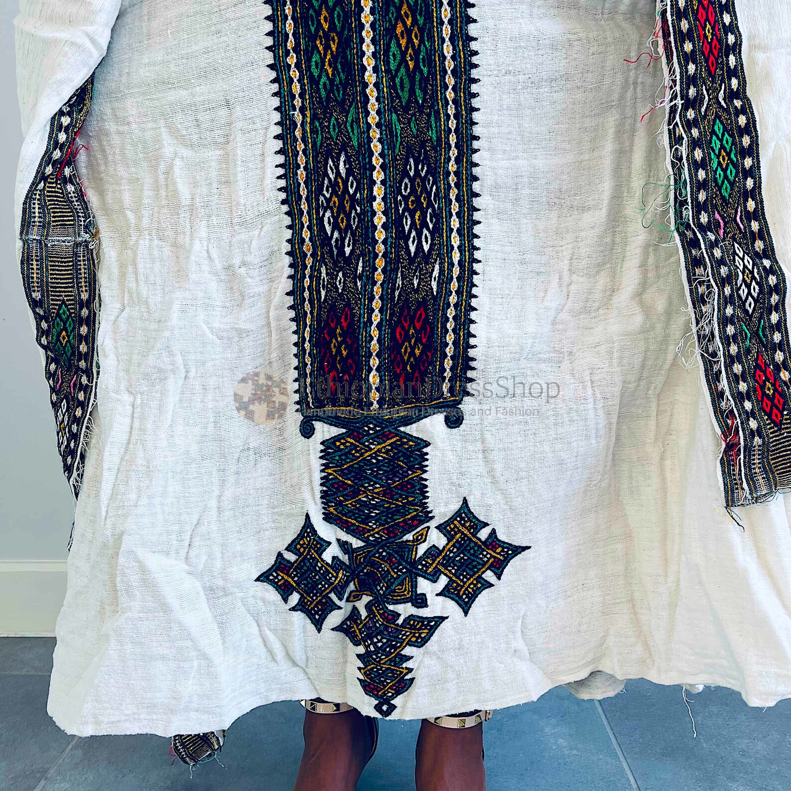 Ethiopian Axum Dress, Traditional Handmade Embroidered Habesha Clothes ...