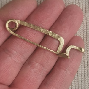 Brass Fibula Stylized Snake Handmade Prisoner Brooch Viking Celtic ...