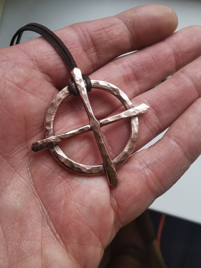 Copper Pendant. Vikings' Sun Cross. Celtic Cross Necklace. - Etsy