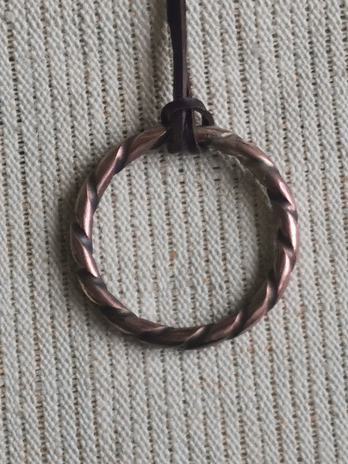 DO NOT Ship to the USA. Copper Pendant Twisted Ring Necklace Karma ...