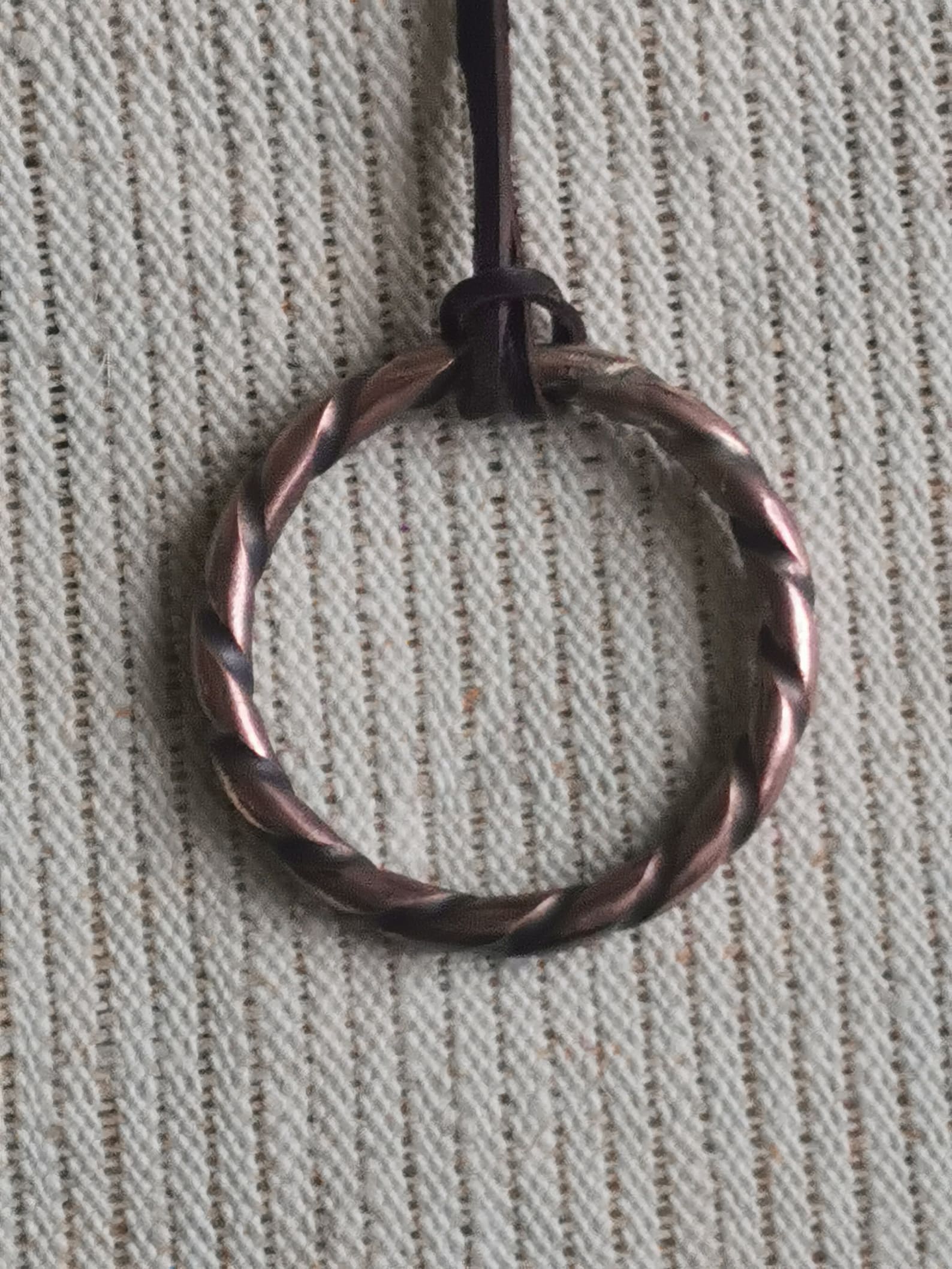 DO NOT Ship to the USA. Copper Pendant Twisted Ring Necklace Karma ...