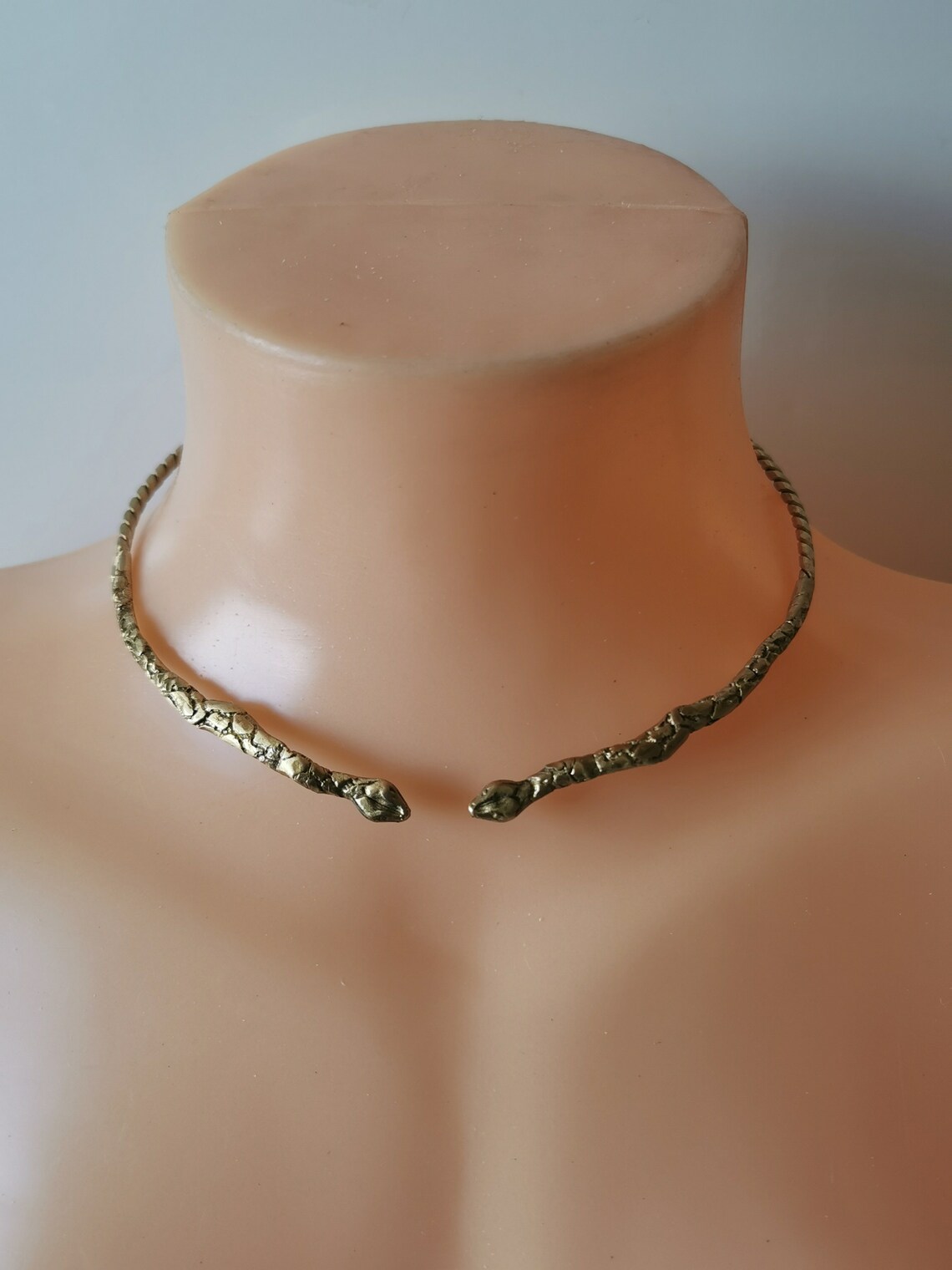 Brass Torc Necklace. Handmade to Torc Snakes. Celtic Viking - Etsy UK