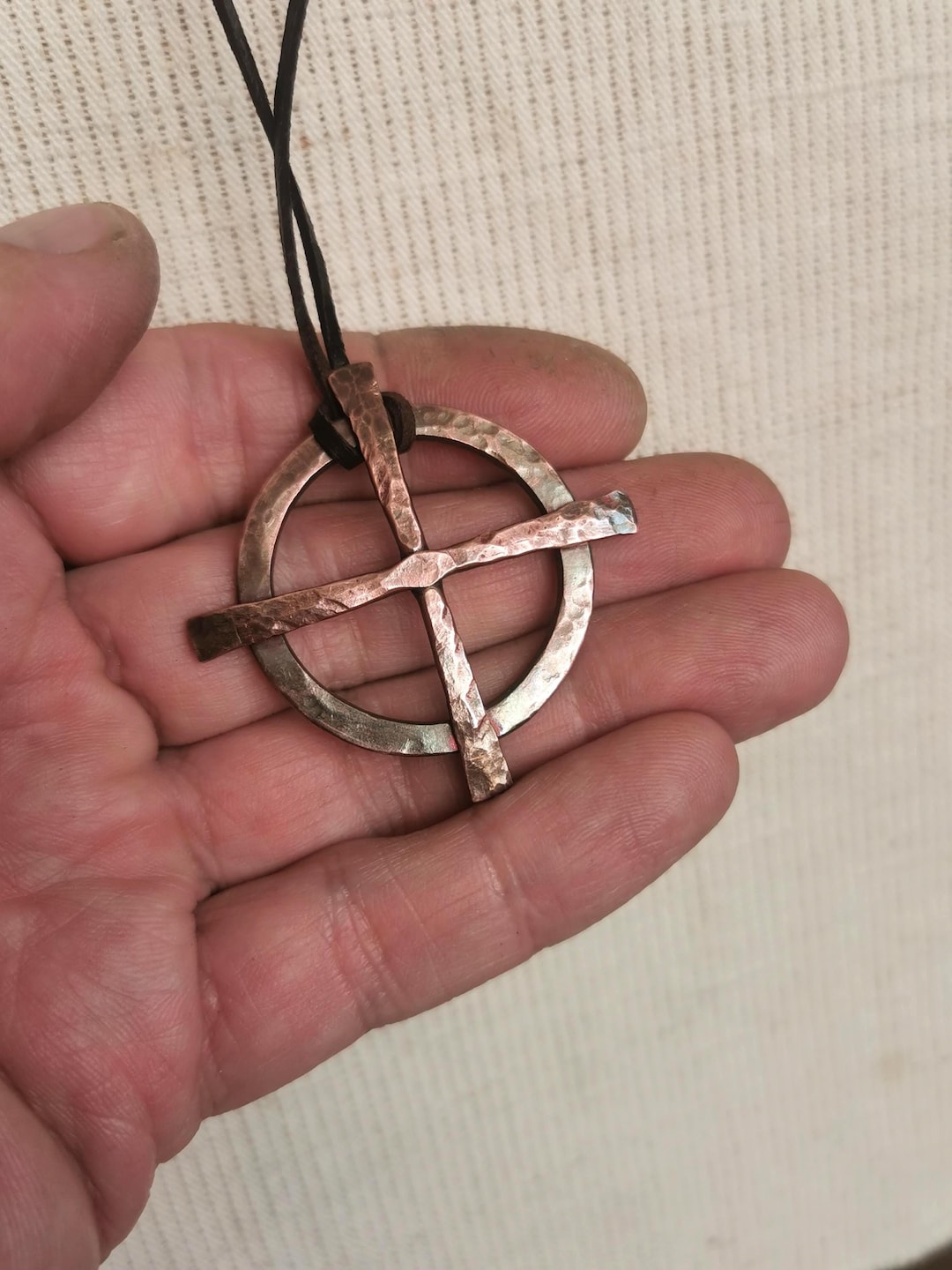 Copper Pendant. Vikings' Sun Cross. Celtic Cross Necklace. Pagans ...