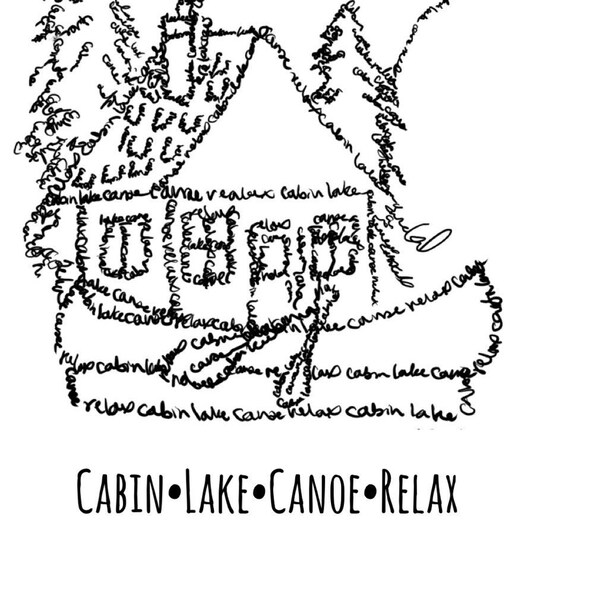 Cabin Word Art - Etsy