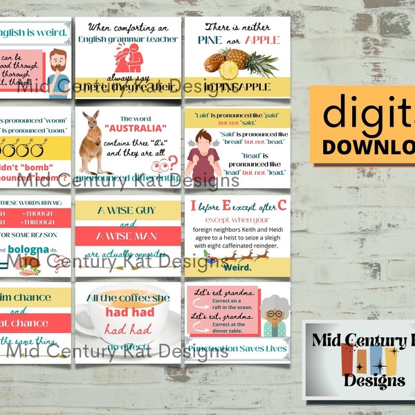 Grammar Poster - Etsy