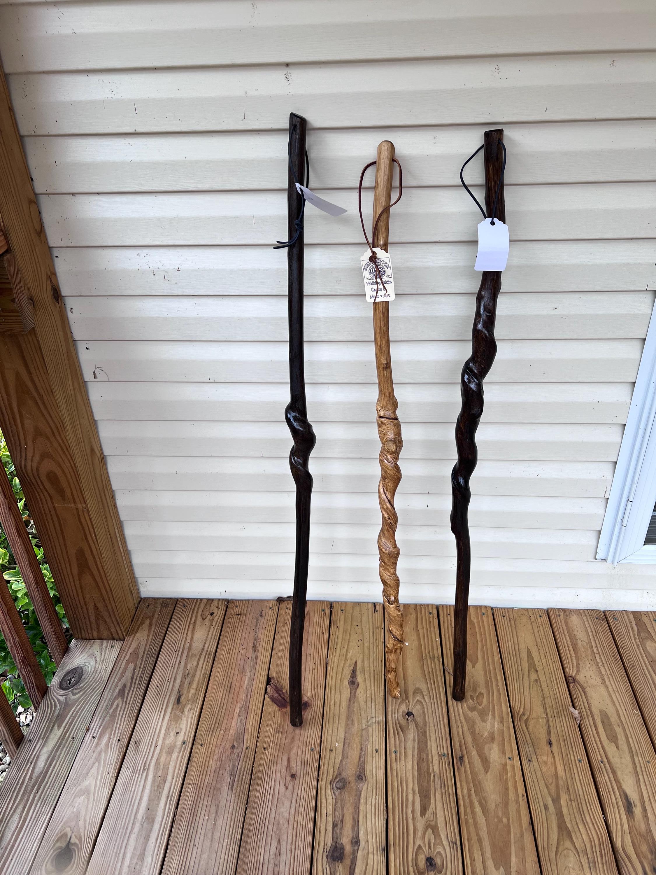 Different Handmade Vine Twisted Wooden Walking Hiking Climbing Sticks ...