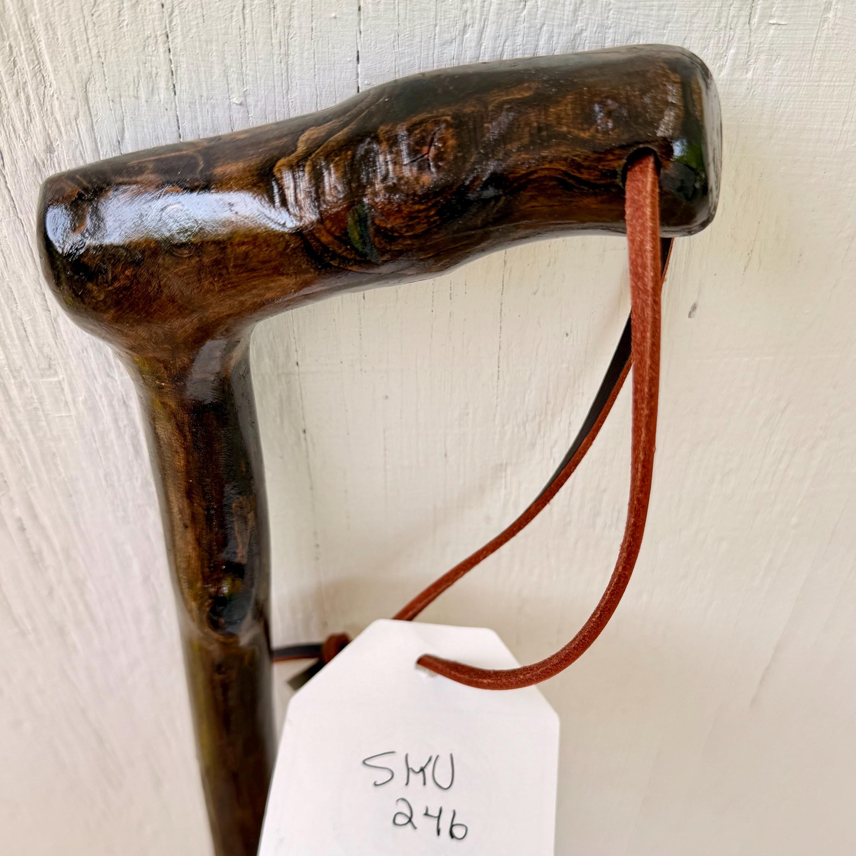32 Inch and Longer Rustic Wood Canes With Leather Grip Men's and Women ...