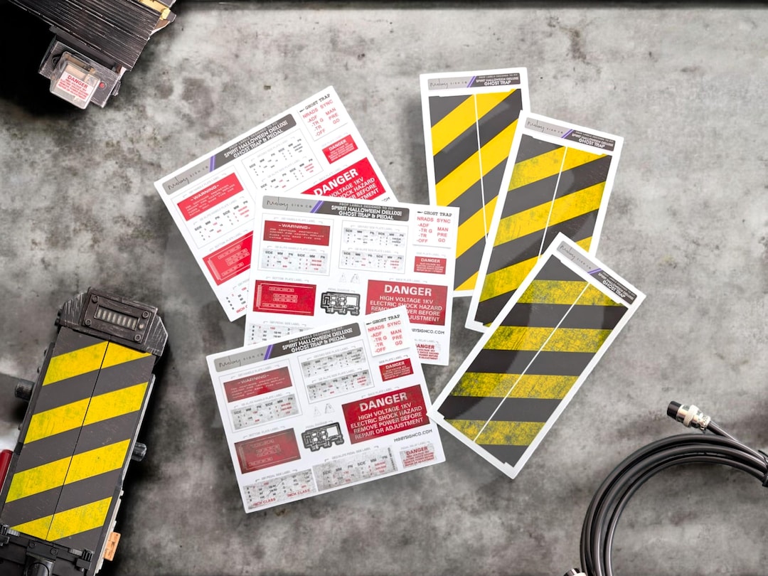 Spirit Halloween Deluxe Ghost Trap & Pedal Labels - Etsy UK