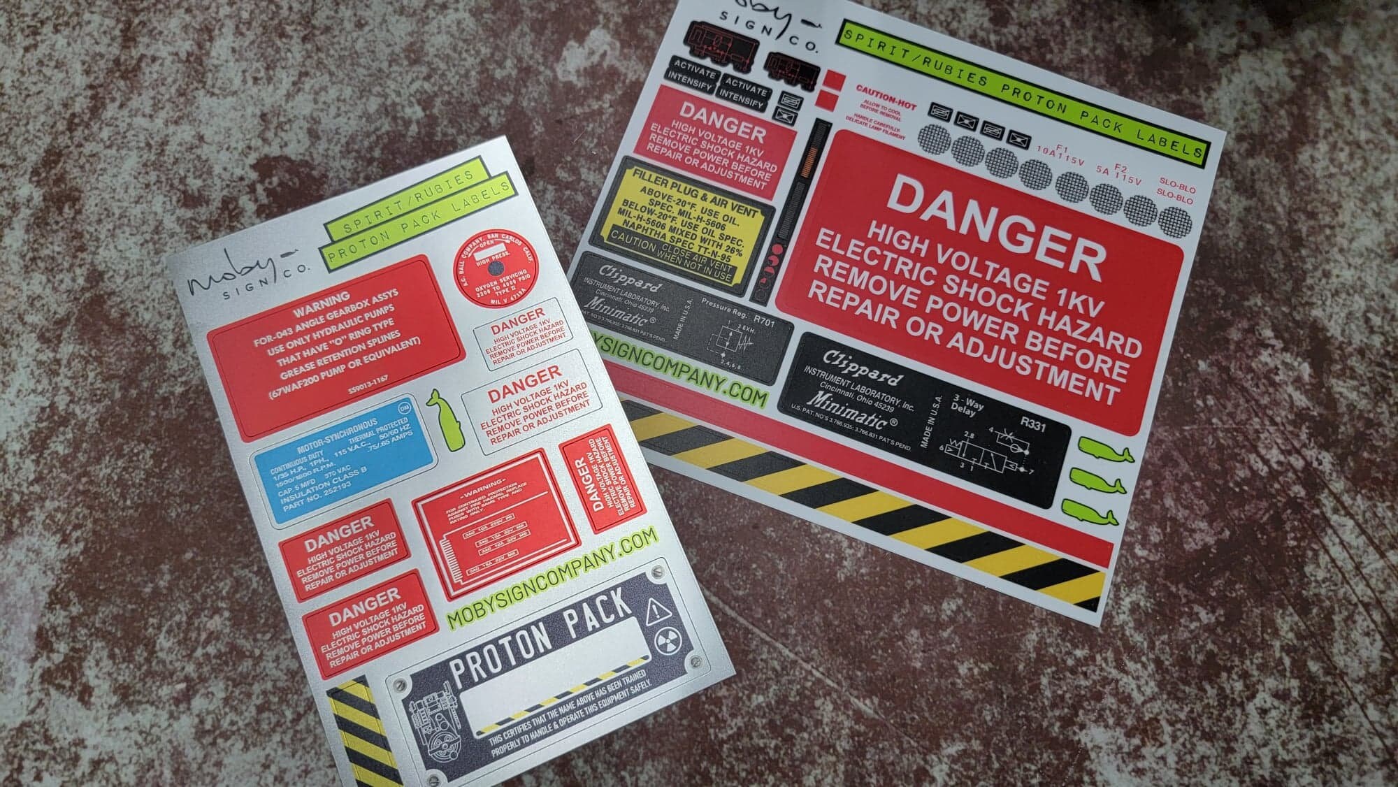 METALLIC FOIL VINYL Spirit Proton Pack Sticker Kit Peel Stick METALLIC FOIL VINYL Spirit Proton Pack Sticker Kit Peel Stick