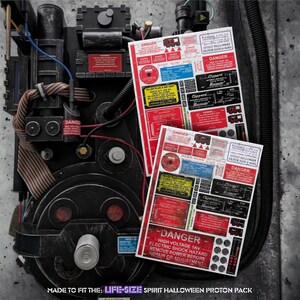 Life-size Spirit Halloween Proton Pack Label/sticker Kit - Etsy