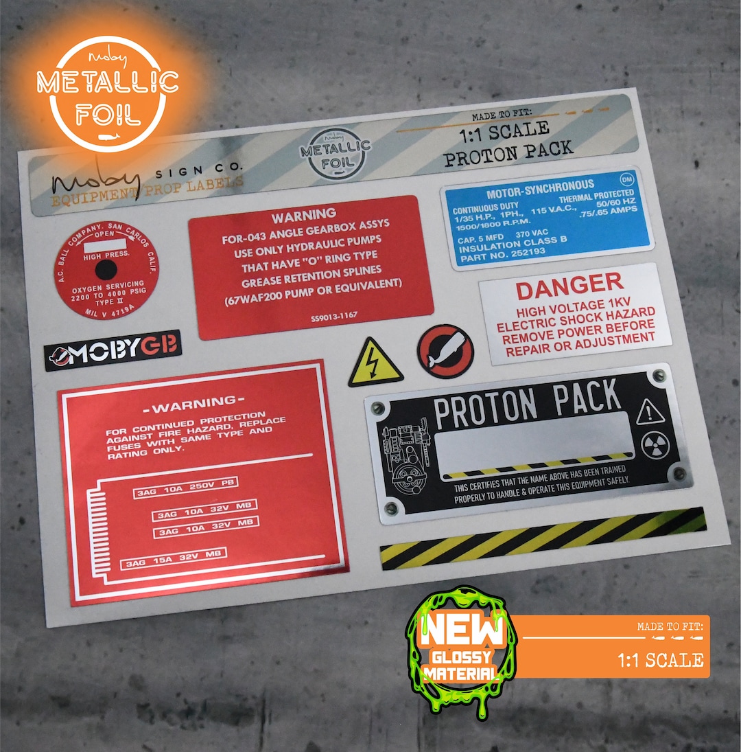 METALLIC FOIL VINYL / 1:1 Scale Proton Pack - Etsy