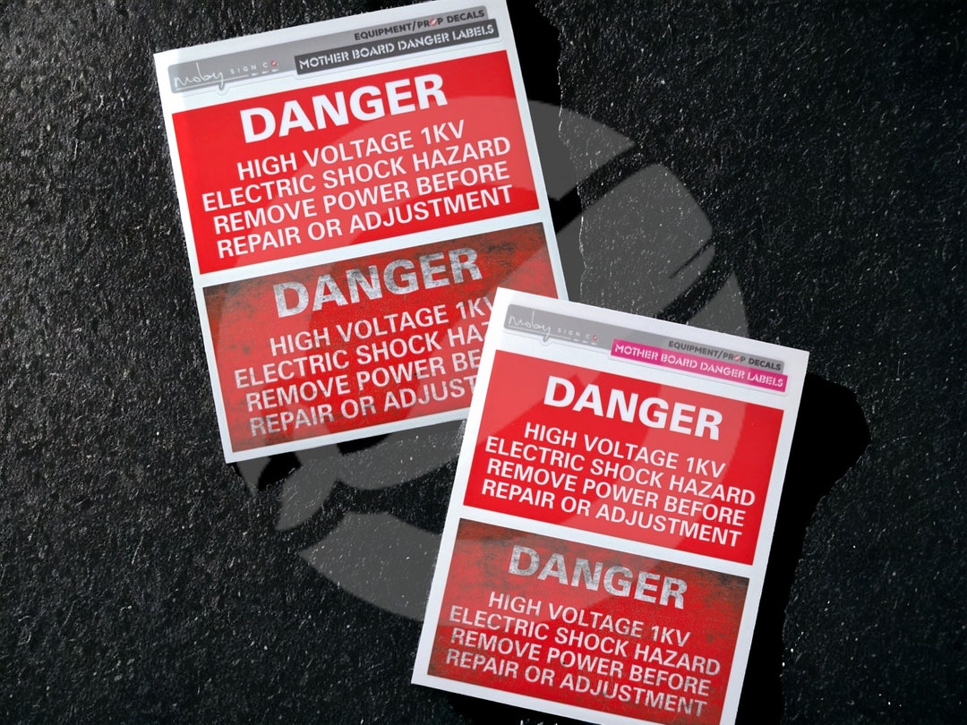 Proton Pack Motherboard Danger Stickers 2 Pack x1 Clean & X1 Weathered ...