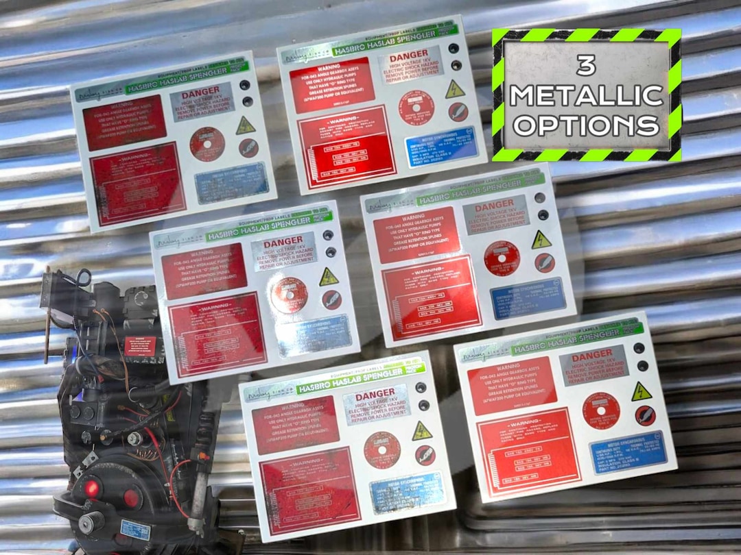 METALLIC VINYL (brushed, Chrome or Matte) Haslab Proton Pack Labels - Etsy