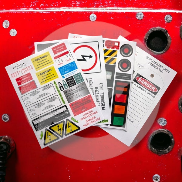 Ghostbusters Ecto Containment Unit Labels - Etsy