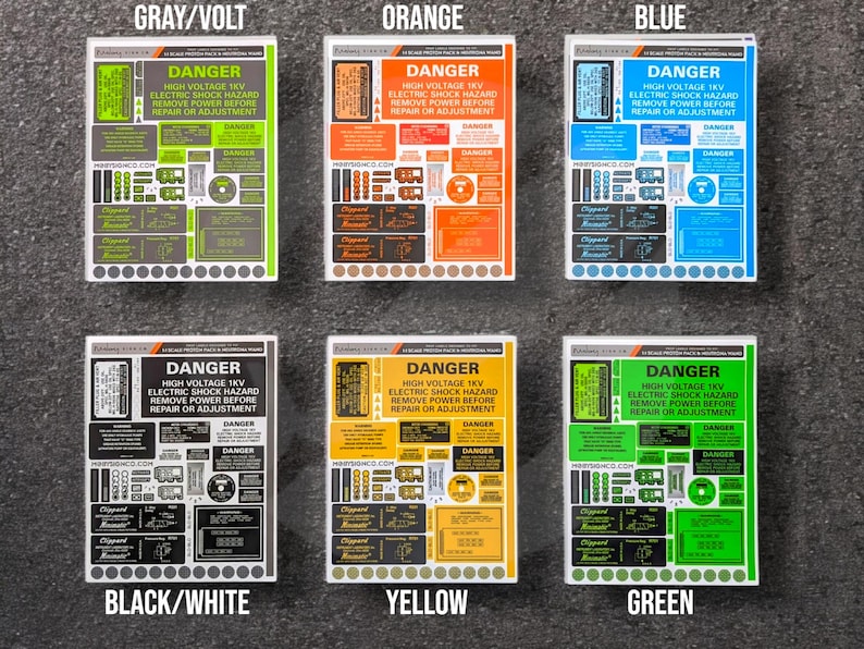 Alternate Colors - Proton Pack & Neutrona Wand Labels (1:1 Scale) - Etsy