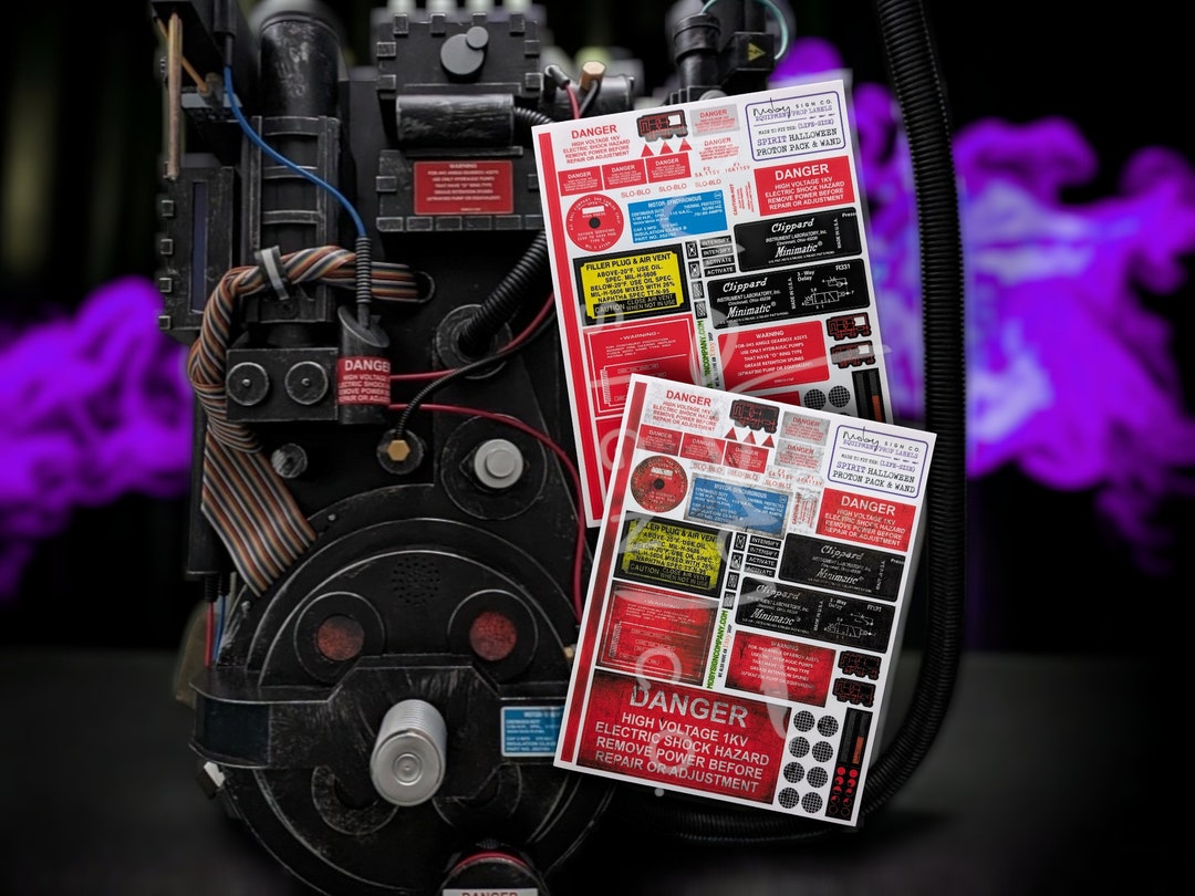 Life-size Spirit Halloween Proton Pack Decal/sticker Kit - Etsy
