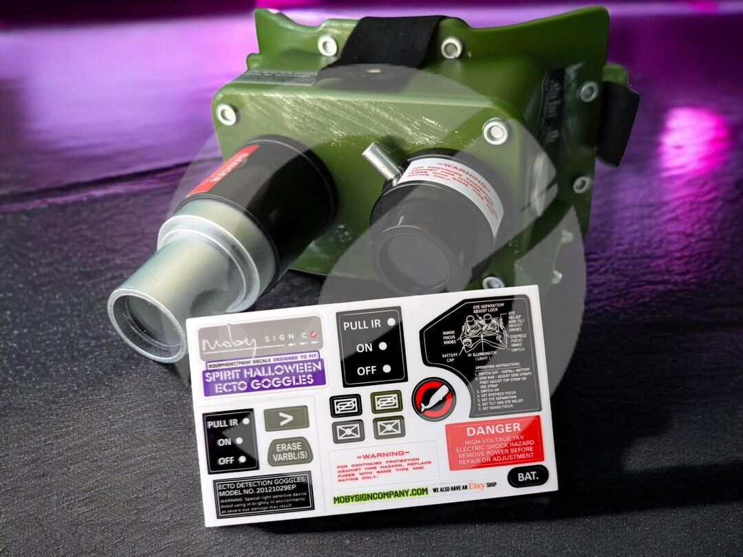 Spirit Halloween Ecto Goggle Labels - Etsy