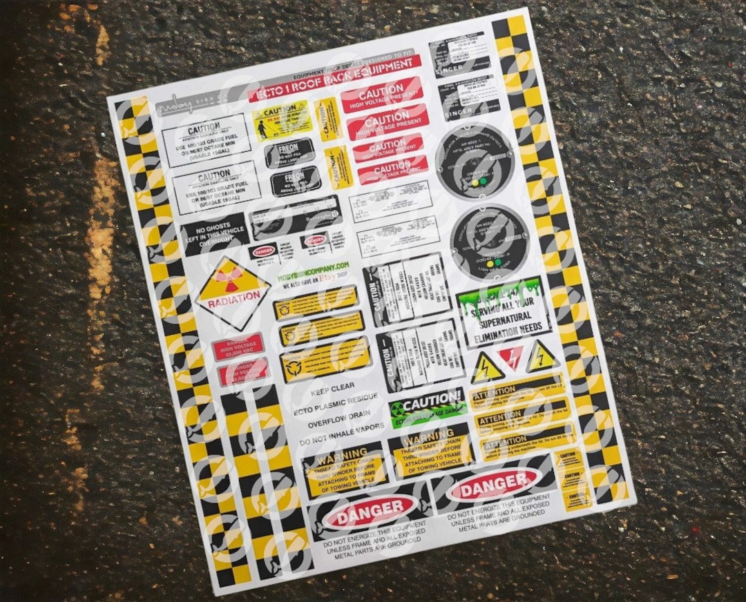 Ecto Roof Rack Equipment/prop Labels - Etsy